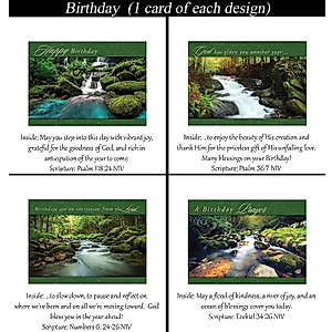 Birthday (No Repeated Cards) 32 Designs Christian/Religious Greeting Card Assortment #3 ~ Scripture in every card