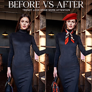 Laumoi 16 Pieces Wool Beret Hat French Style Artist Beanie Beret with Silky Scarf Set for Women, One Size