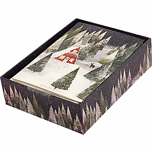 Snowy Evening Small Boxed Holiday Cards (20 cards, 21 self-sealing envelopes)