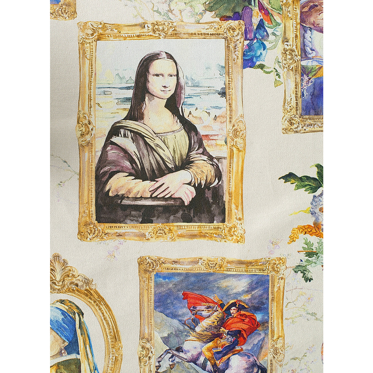 Maison d' Hermine Tablecloth 100% Cotton 60"x60" Decorative Square Tablecloths Washable Table Cover, Home, Wedding, Restaurant, Buffet Party & Camping, Masterpiece -Spring/Summer