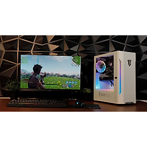 ViprTech Prime Gaming PC Computer Desktop - Intel Core i5 3rd Gen, GeForce GTX 750 4GB, 16GB RAM, 1TB HDD, WiFi, RGB Lighting, Windows 10 Pro, Streaming, Editing, White