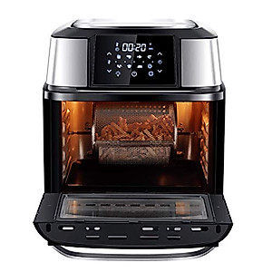 GoWISE USA 17-Quart Air Fryer & Food Dehydrator - 5 Drying Trays plus 6 Additional Accessories - Perfect for Drying Beef Jerky, Herbs, Fruit, Vegetables, Dog Treats