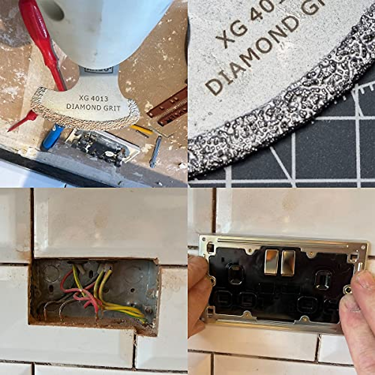 XXGO 8 Pcs Oscillating Multi Tool Diamond Segment Swing Grit Grout Blades XG8001S