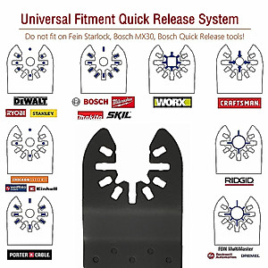Ettonsun 31PCS Universal Metal Wood Oscillating Multitool Quick Release Saw Blades Fit Fein Multimaster Porter Cable Black & Decker Bosch Craftsman Ridgid Ryobi Makita Milwaukee Rockwell