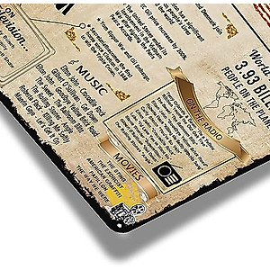 Fancesca Decor 50th Birthday Anniversary Decoration 1973 Sign for Women Men,Back in 1973 Tin Sign Party Supplies for Grandma,Grandpa, 12x8 Inches Aluminum Metal Signs (Back in 1973)