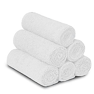 White Hand Towels for Bathroom 24 Pack 16x26 Inch, (Not BleachProof) Cotton Hand Towel Bulk for Gym and Spa, Soft Extra Absorbent Quick Dry Terry Bath Towels