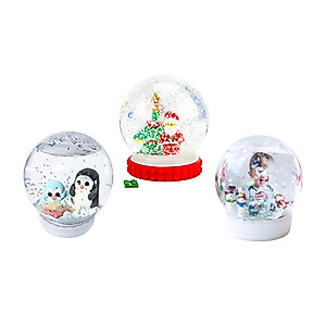 4 inch DIY Plastic Snow Globe with Removable Screw Off lid - Fun DIY Activity for Kids and Family! Snowglobes Creations!