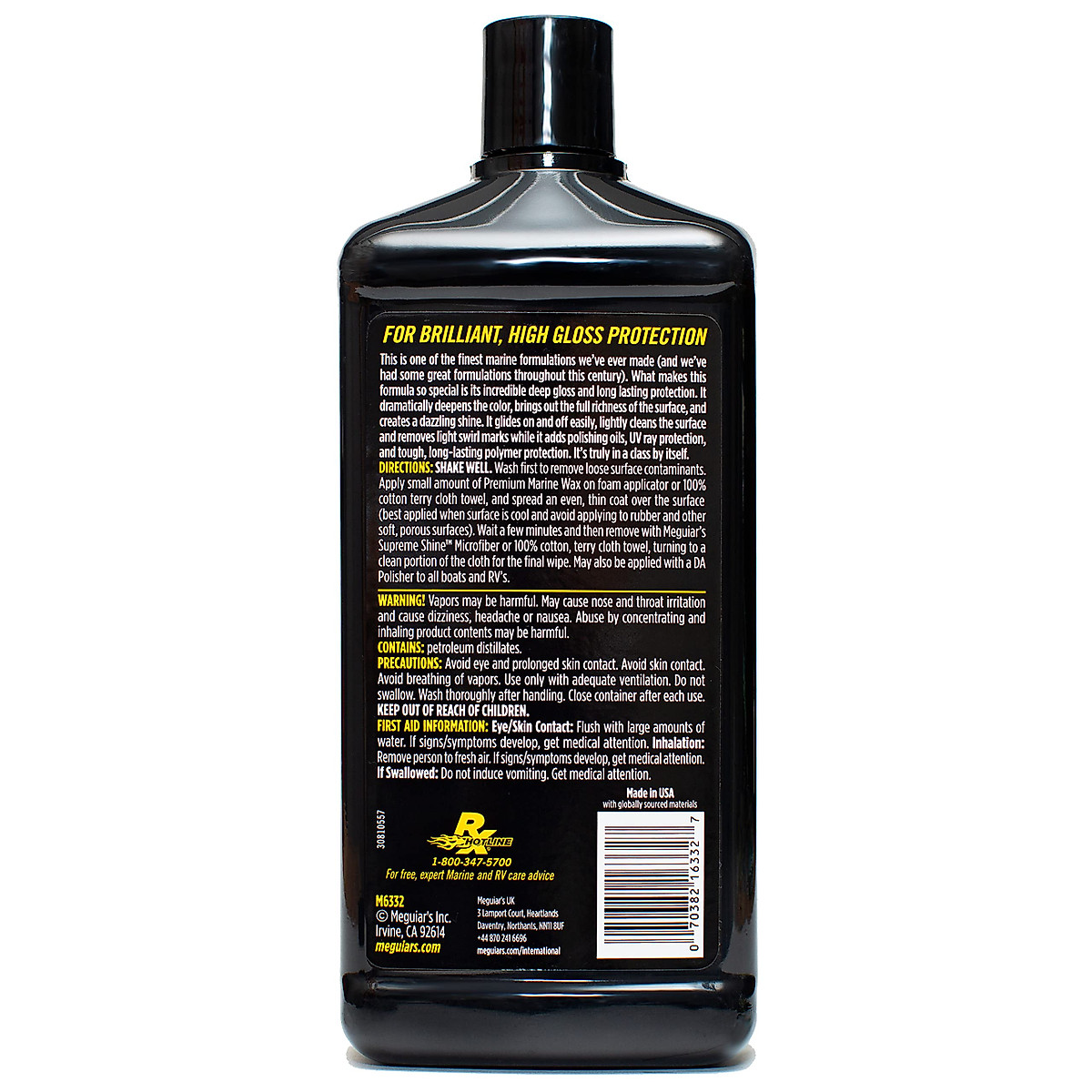 Meguiar's Flagship Premium Marine Wax, Boat Polish and Oxidation Remover - 32 Oz Bottle