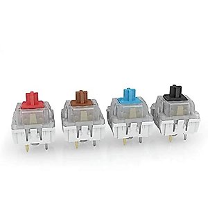 LUO Kaihua Red Switch 3 Pin Keyswitch DIY Replaceable Switches for Mechanical Gaming Keyboard (65 PCS)… (Red)