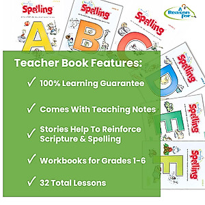 2nd Grade Spelling Homeschool Set Level B by A Reason For - Complete Curriculum Kit for Second Graders - Practice Workbook for Words, Vocabulary & Comprehension Skills - Kids Help Learning Workbooks