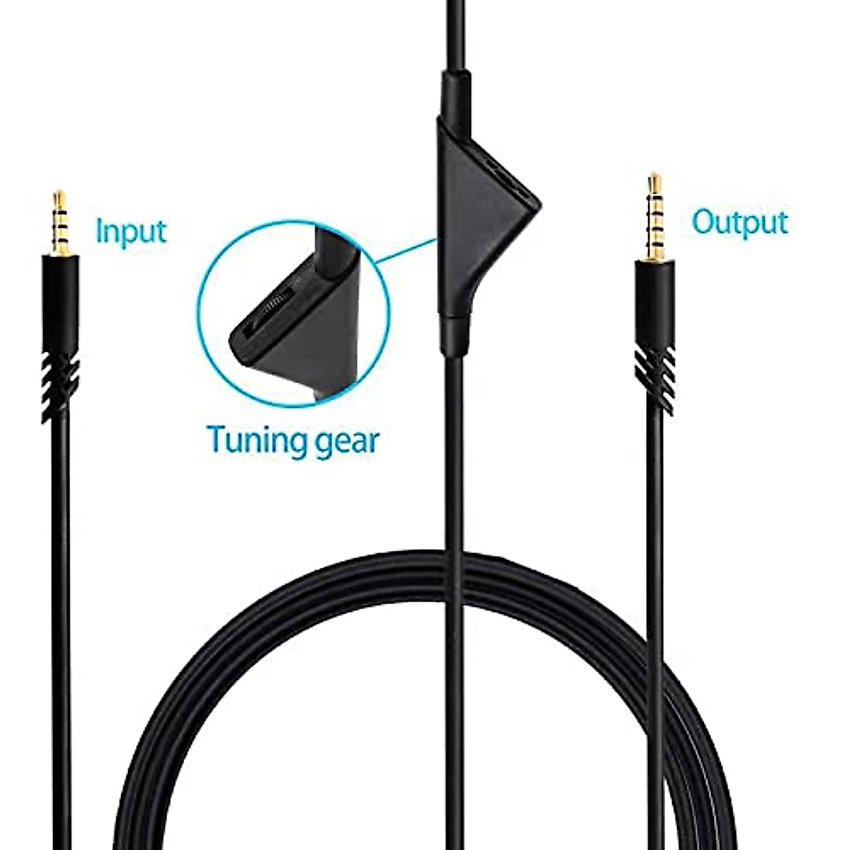 CYPHER.V Replacement Cable Cord for Astro A40/A40TR/A10 Gaming Headsets, Aux Wire with Volume Control 2.0 M 6.5 Feet Compatible with Xbox one PC Ps4 etc (Black)