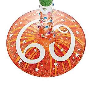 Enesco Designs by Lolita Happy 60th Birthday Hand-Painted Artisan Wine Glass, 1 Count (Pack of 1), Multicolor