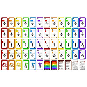 Fractions Wild - Match Fraction Number or Color to be The First to get rid of All Your Cards! Easy to Learn, Fun to pla Math Game for 3rd, 4th, 5th and 6th Grades.