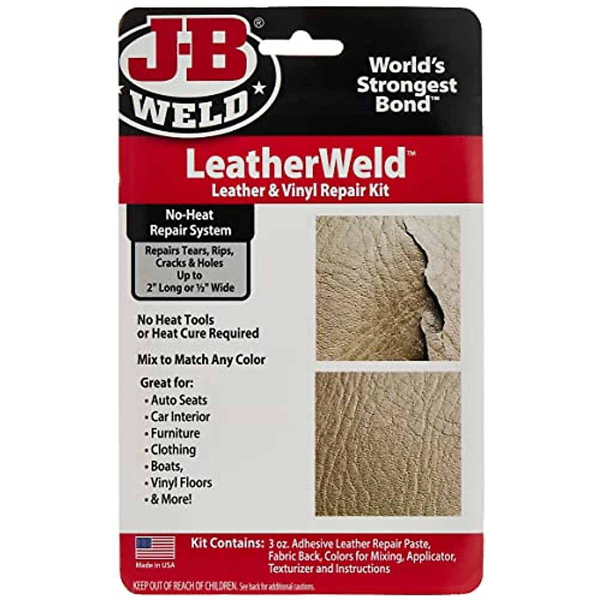 J-B Weld 2130 Vinyl and Leather Repair Kit, 2 fl. oz