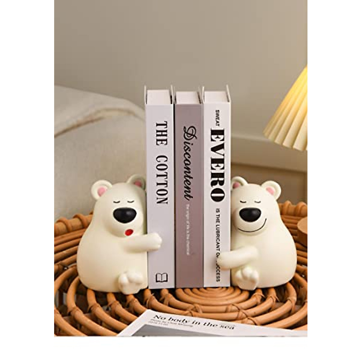 ZESBEE Book File Ornaments, Book Shelves, Home Decorations Beige