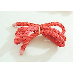 3/4" Natural Un-oiled Pink Sisal Rope Bird Toy Parts 5'