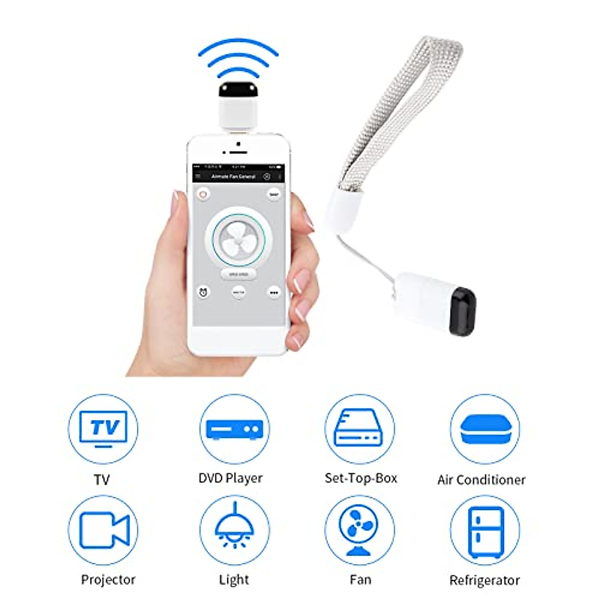 Android Mobile Phone Infrared Controller, IR Signal Mobile Phone IR Remote Controller for Android for Air Conditioner for Light for Refrigerator(Micro USB Mobile Phone Dedicated)