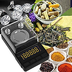 MAXUS Digital Milligram Scale 50g/0.001g, Compact Mg Scale with 20g Calibration Weight, Black Powder Scale for Reloading, Includes a Scoop, a Powder Pan and Tweezers