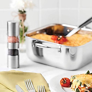 Tramontina Covered Square Roasting Pan Stainless Steel 11 inch, 80116/316DS