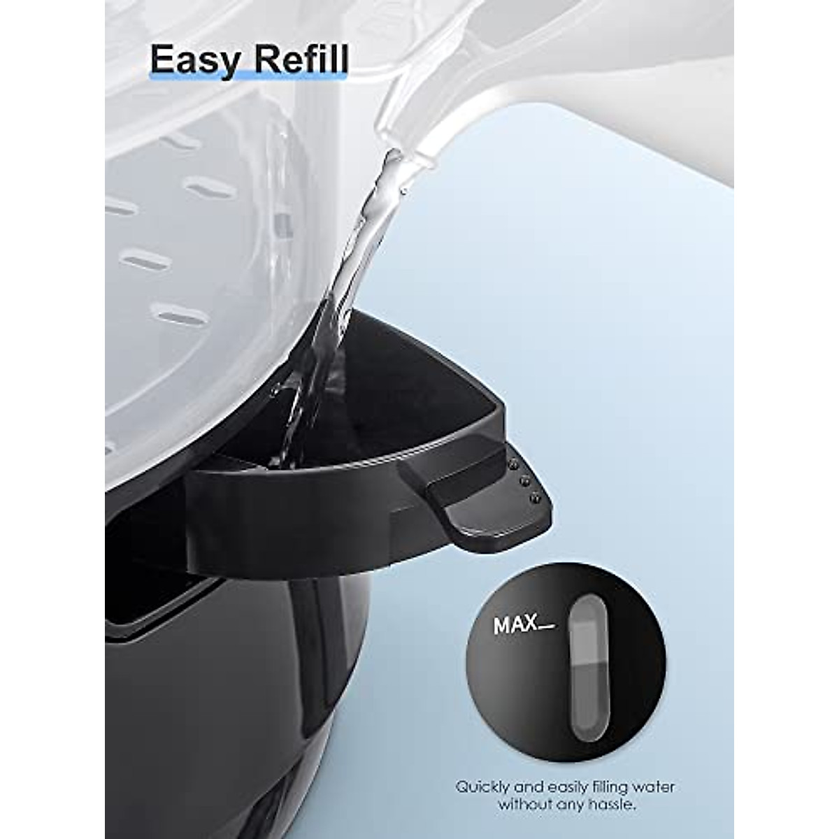 Cozeemax 13.7QT Electric Food Steamer for Cooking, 3 Tier Vegetable Steamer for Fast Simultaneous Cooking, 60 Minute Timer, BPA Free Baskets, 800W (Black)