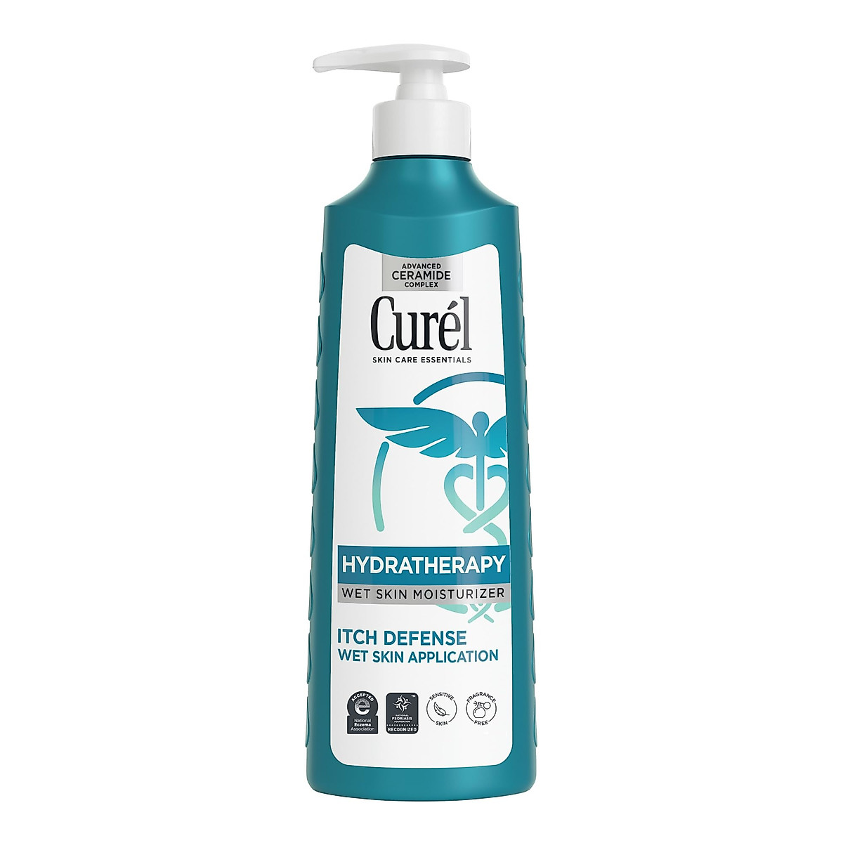 Curel Hydra Therapy, Itch Defense Moisturizer, Wet Skin Lotion, 12 Ounce, with Advanced Ceramide Complex, Vitamin E, & Oatmeal Extract, Helps to Repair Moisture Barrier