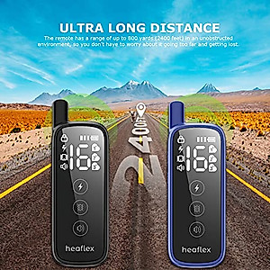 Heaflex Dog Shock Collar with Remote, Dog Training Collar for Small Medium Large Dogs, Electronic Dog Collar Rechargeable with Shock Mode, 3 Safe Training Modes, Range up to 1640ft, for 2 Dogs （Black）