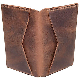Hide & Drink, Leather Multiple Card Organizer, Holds Up to 12 Cards/Pouch/Wallet/Case/Stylish/Accessories, Handmade :: Bourbon Brown