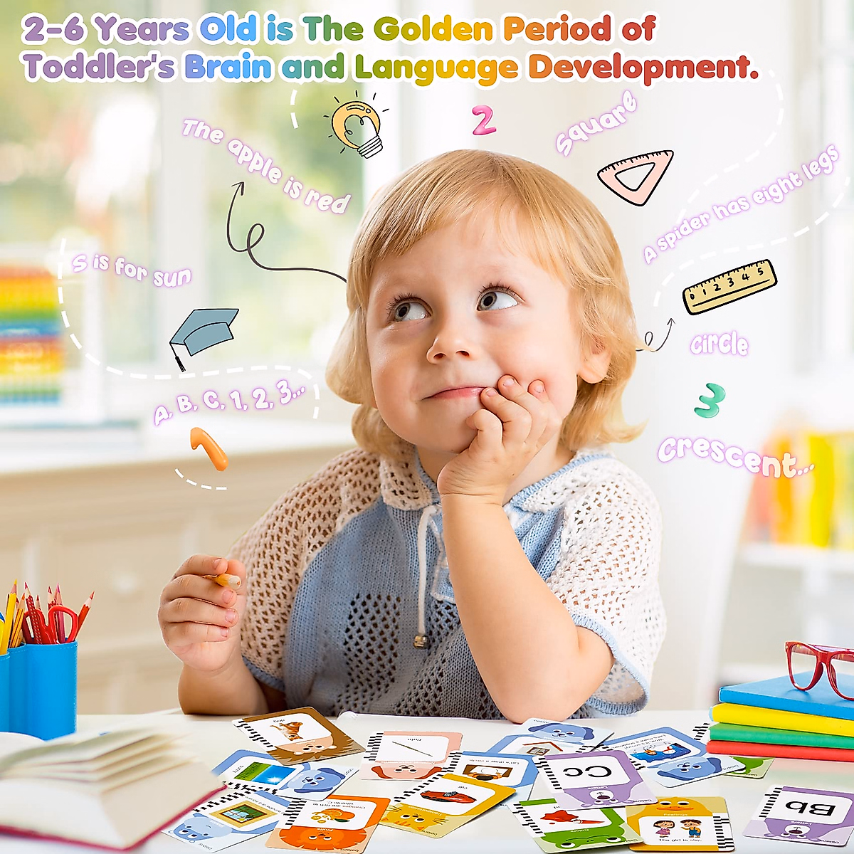 beiens Toddler Toys - Talking Flash Cards for Toddlers 2 3 4 5 6 Year Old with 240 Sight Words - Speech Therapy Autism Sensory Toys for Autistic Children - ABC Learning Educational Montessori Toys