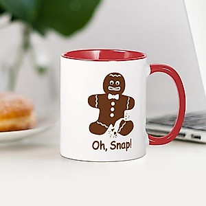 CafePress Oh, Snap! Gingerbread Man Mugs Ceramic Coffee Mug, Tea Cup 11 oz
