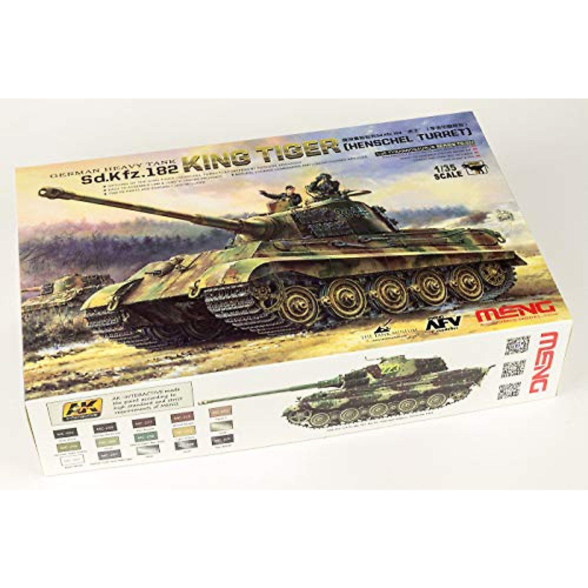 MENG 1/35 Scale German Heavy Tank Sd.Kfz.182 King Tiger (Henschel Turret) - Plastic Model Building Kit # TS-031