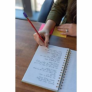 TICONDEROGA Pencils, Wood-Cased Graphite, #2 HB Soft, Pre-Sharpened, Assorted Color Barrels, Black Lead, 10-Pack (13932)