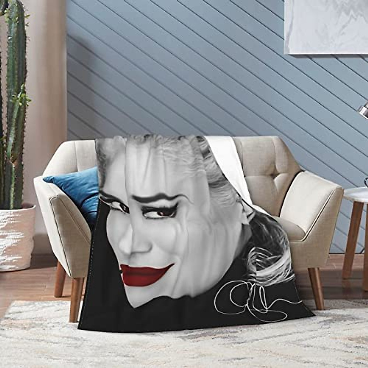 CHLGEAR Gwen Singer Stefani Throw Blanket Flannel Soft Cozy Blankets and Throws for Couch Sofa Bed Blankets for Adults Kids Music Lovers Gifts 60"x50"