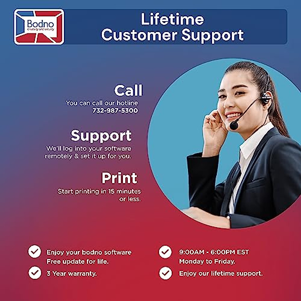 Bodno Fargo DTC1250e Single Sided ID Card Printer & Complete Supplies Package with Bronze Edition Software