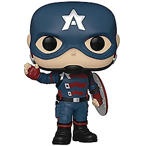 POP Marvel: Falcon and The Winter Soldier - John F. Walker as Captain America Funko Pop! Vinyl Figure (Bundled with Compatible Pop Box Protector Case), 3.75 inches