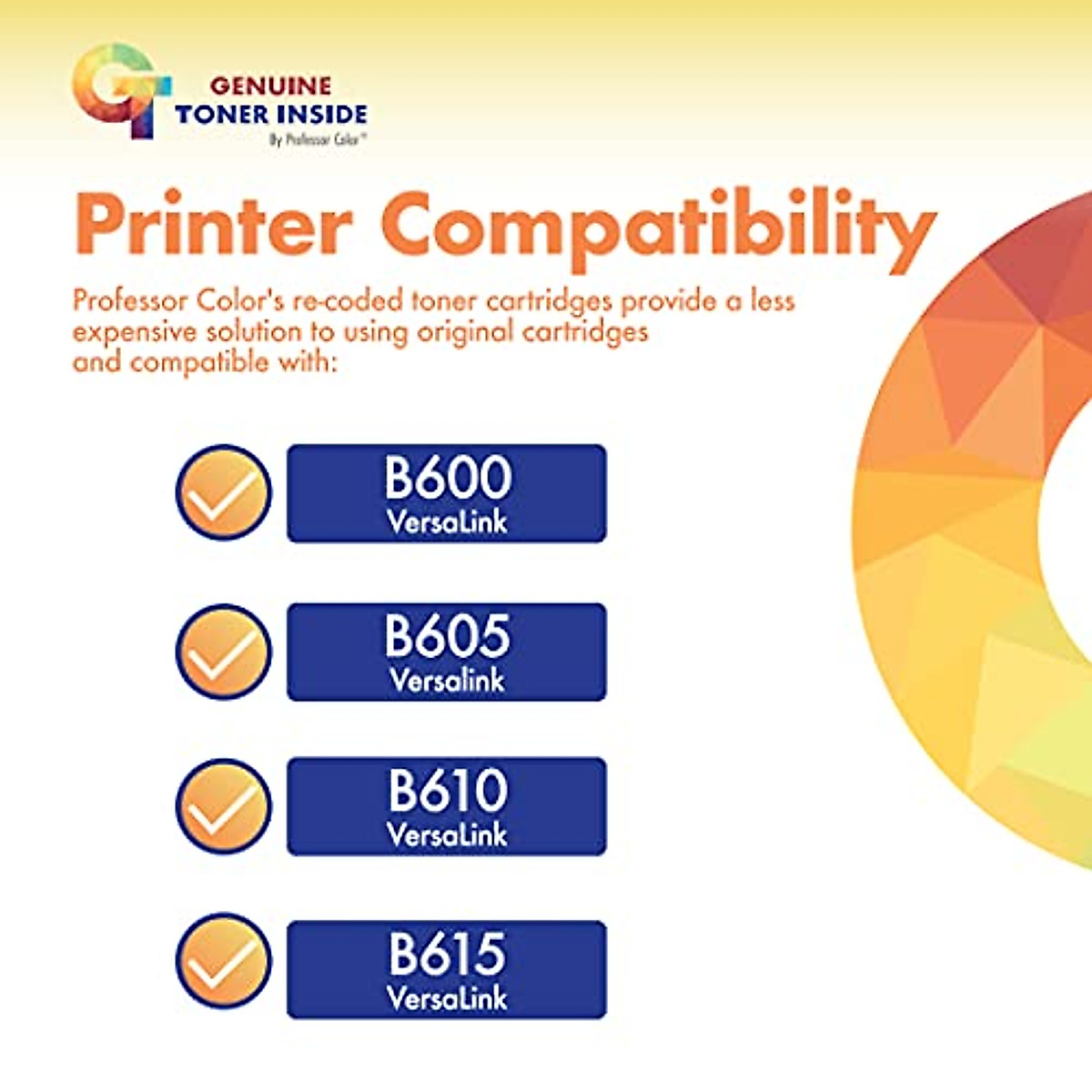 Professor Color Re-Coded OEM Toner Cartridge Replacement for Xerox VersaLink B600/B605/B610/B615 | 106R03944 - Extra High Capacity Black (46,700 Pages)
