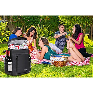 FORICH Soft Cooler Backpack Insulated Waterproof Backpack Cooler Bag Leak Proof Portable Small Cooler Backpacks to Work Lunch Travel Beach Camping Hiking Picnic Fishing Beer for Men Women