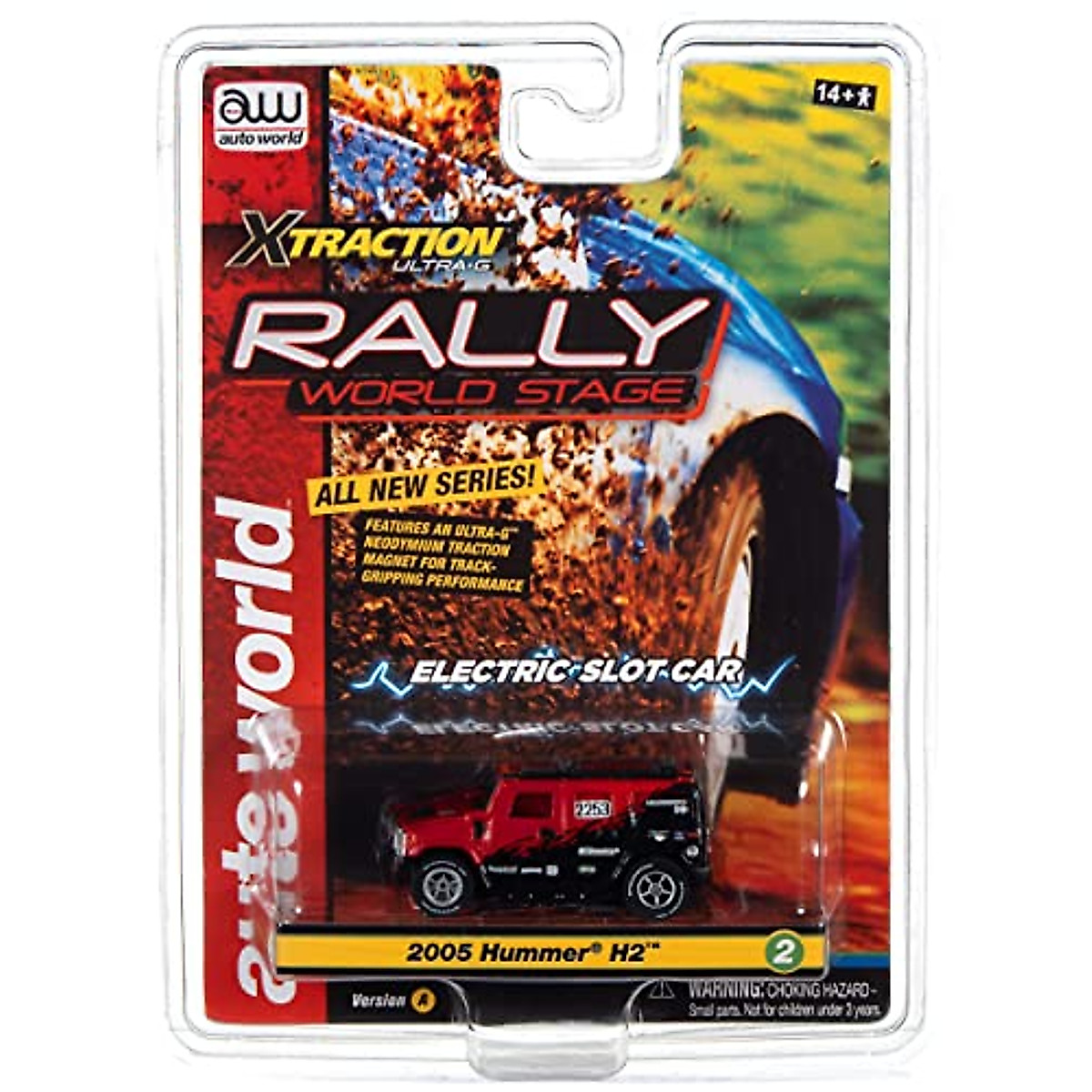 Auto World Xtraction Rally 2005 Hummer H2 (red) HO Scale Slot Car
