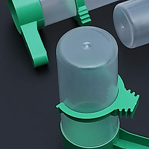 DOITOOL Parakeet Feeder 5PCS Bird Water Feeder- Reusable Bird Water Dispenser for Cage- Small Automatic Bird Feeder for Sparrow Chicken Parrots Quail Budgie Cockatiel Clear Container