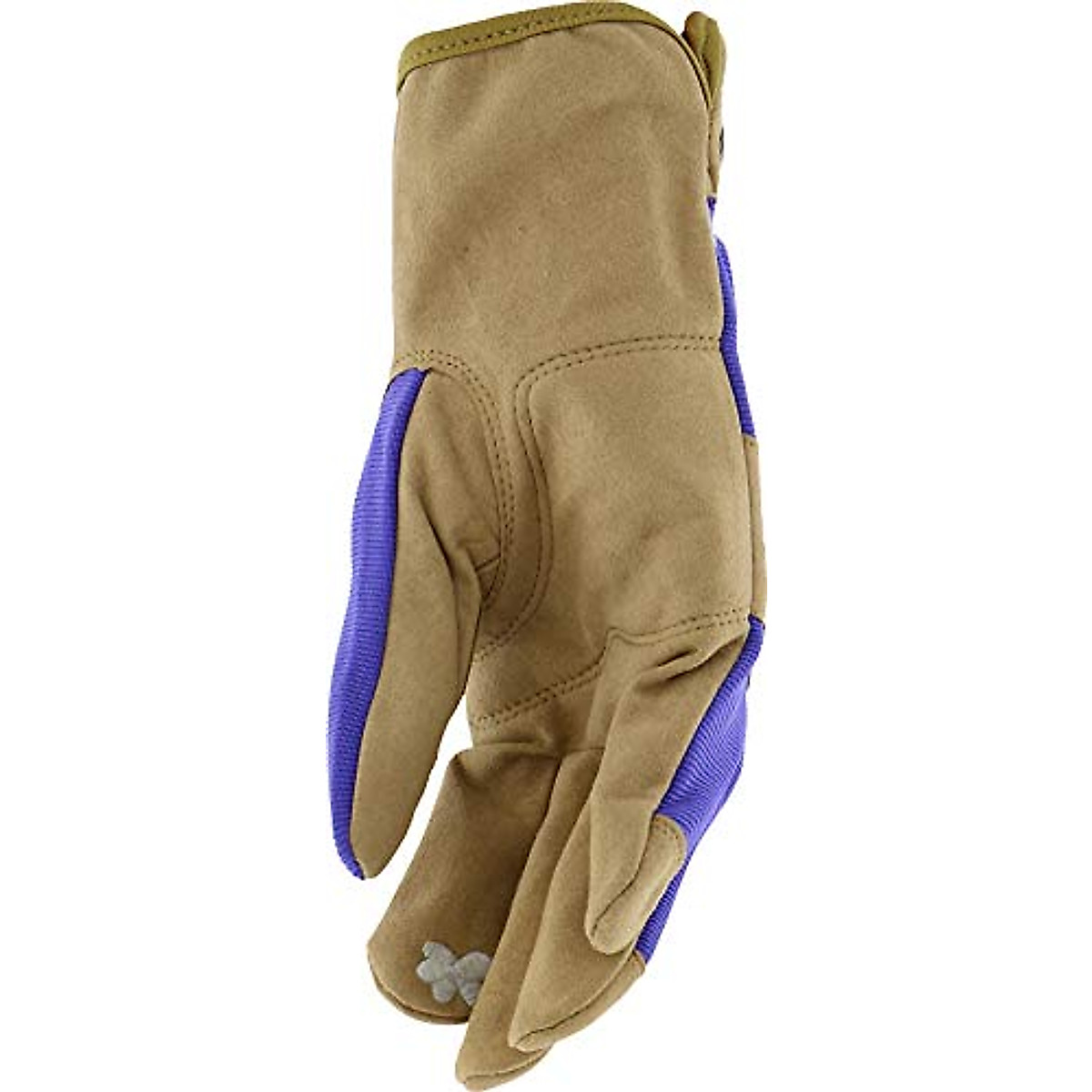 Miracle-Gro MG86206 Padded Palm Gloves – [Tan/Purple, Medium/Large], Synthetic Leather Palm, Touchscreen Compatible (Pack of 2)