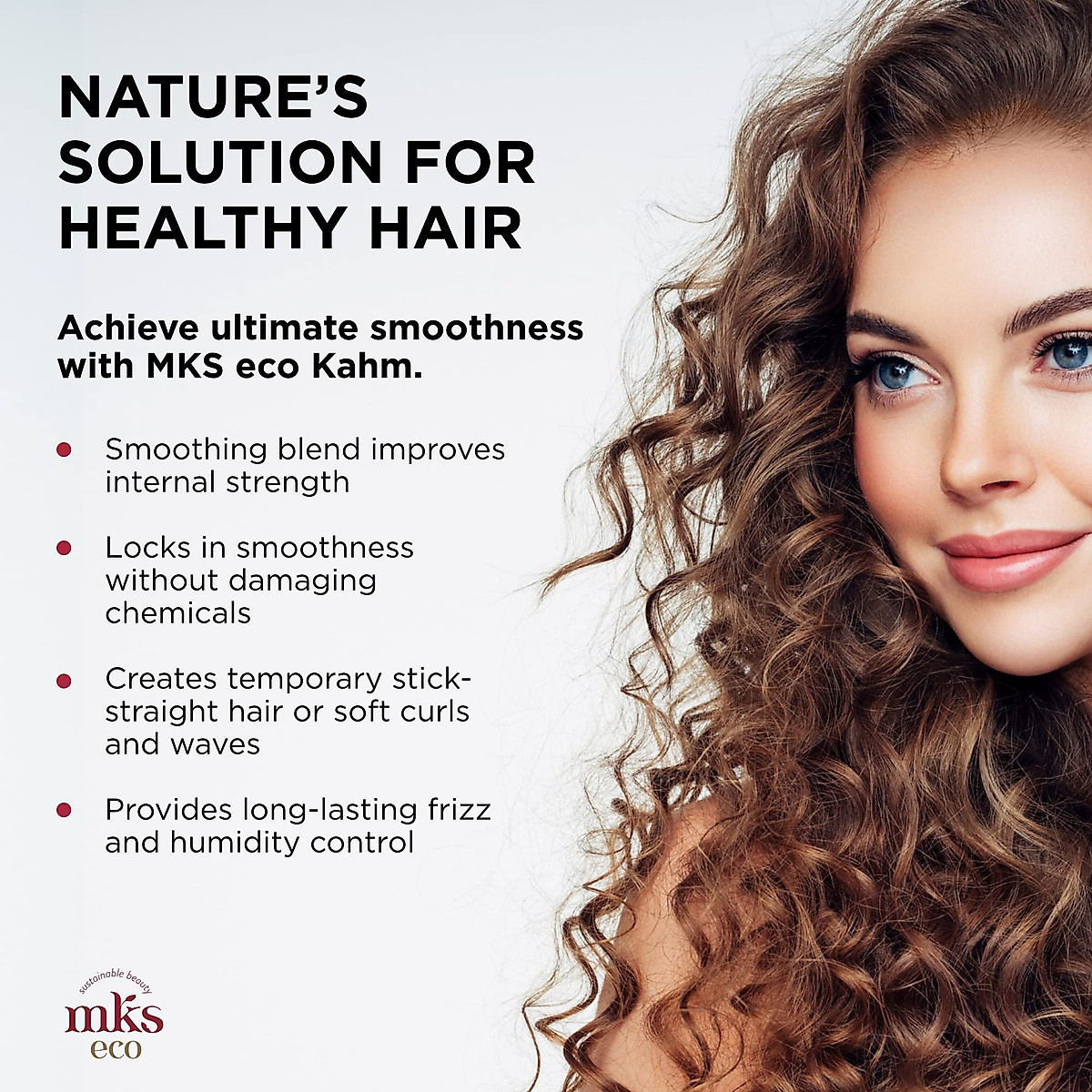 MKS eco Kahm Smoothing Treatment, Original Scent - 2 fl oz - Hair Smoothing Treatment - Vegetable Keratin Protein, Moroccan Argan Oil, Hemp Seed Oil - Vegan & Cruelty Free