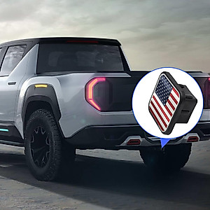 ZBGUN 2 Inch American Flag Trailer Hitch Cover Tow Hitch Covers Plug Cap Rubber Fits，for Toyota Jeep Chevrolet Ford Nissan Dodge Ram Porsche Range Rover Honda Ridgeline 2 Inch Hitch Receivers (Red)