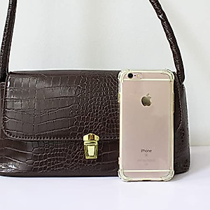 Chloe soo Women Shoulder Bags Embossed Crocodile Effect Underarm Purse Tote Handbag Retro Brown Classic Small Purse 90s Buckle Closure 17