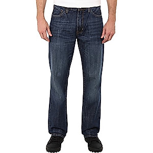 IZOD Men's Rigid Denim and Relaxed Fit, Medium Vintage, 32W x 30L