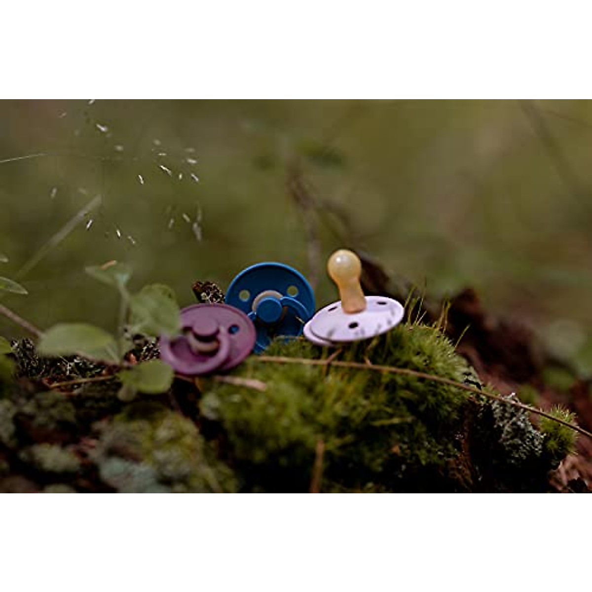 BIBS Pacifiers - Colour 4 Pack | Round Nipple Baby Pacifier | BPA Free Natural Rubber Latex Soother | Made in Denmark | Size 0-6 Months | Girl Colors