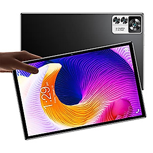 Honio HD Tablet, 10.1 Inch FHD Aluminum Alloy Office Tablet 5G WiFi 4G LTE Dual Camera Octa Core CPU with Travel Case Keyboard (US Plug)