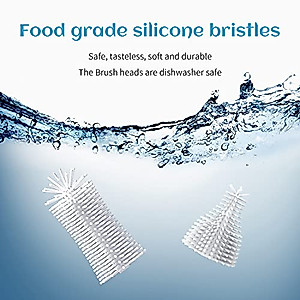 DCLIKRE Electric Baby Bottle Brush Cleaner, Rechargeable Silicone Brushes Set with Replaceable Brush Head, Cup Washer for Water/Milk Bottles Cleaning, Gifts for New Mom