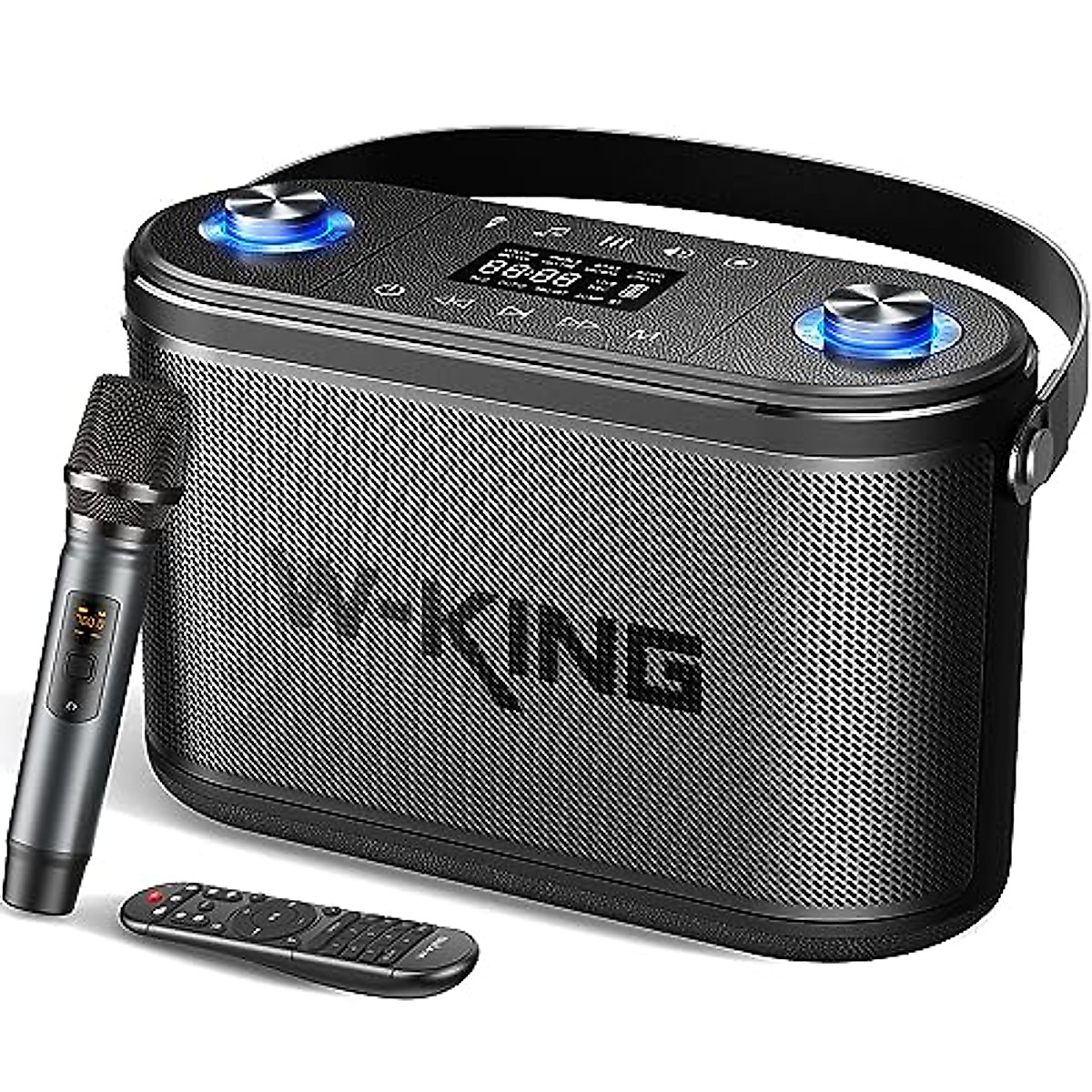 W-KING 120W RMS(240W Peak) Bluetooth Speakers with Huge Bass, 2.1ch 3-Way/Adjustable Bass Treble/Guitar Port/UHF Microphone/Accompaniment/REC/Live/HP Monitor, Large Portable Outdoor Wireless Speaker