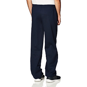Gildan Adult Fleece Open Bottom Sweatpants with Pockets, Style G18300, Navy, Medium