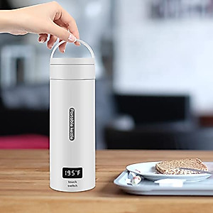 𝗨𝗽𝗴𝗿𝗮𝗱𝗲𝗱 Travel Portable Electric Kettle,380ML Small Mini Coffee Tea Kettle,One Cup Hot Water Maker with Auto Shut-Off,304 Stainless Fast Water Boiler with Four-Speed Temperature Adjustment