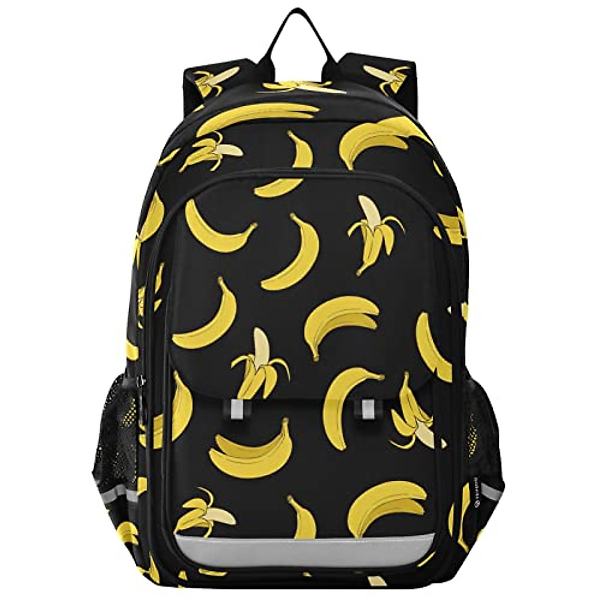 Glaphy Yellow Banana Backpack School Bag Lightweight Laptop Backpack Student Travel Daypack with Reflective Stripes
